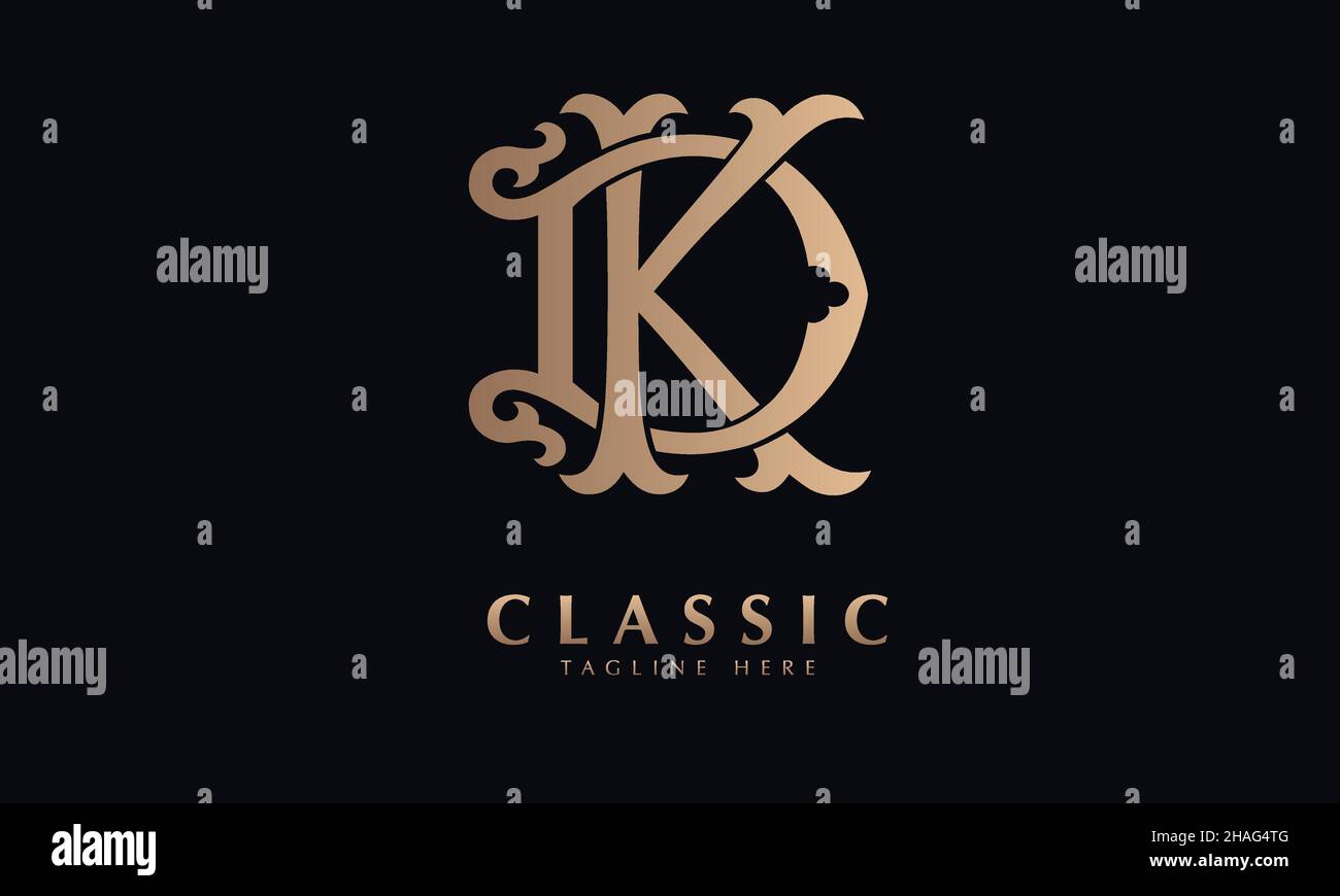 Dk initials logo hi-res stock photography and images - Alamy