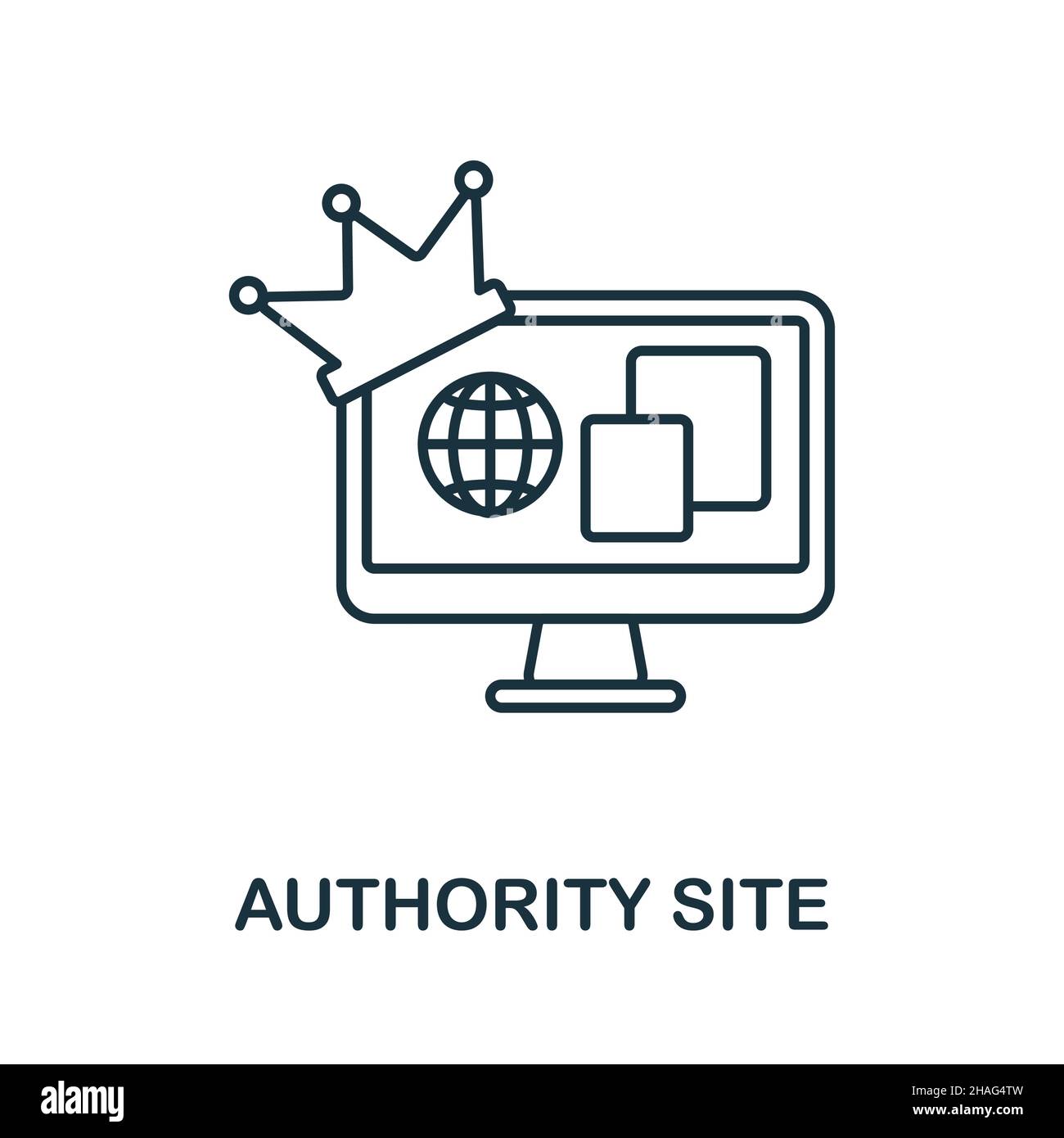 Authority Site icon. Line element from affiliate marketing collection ...