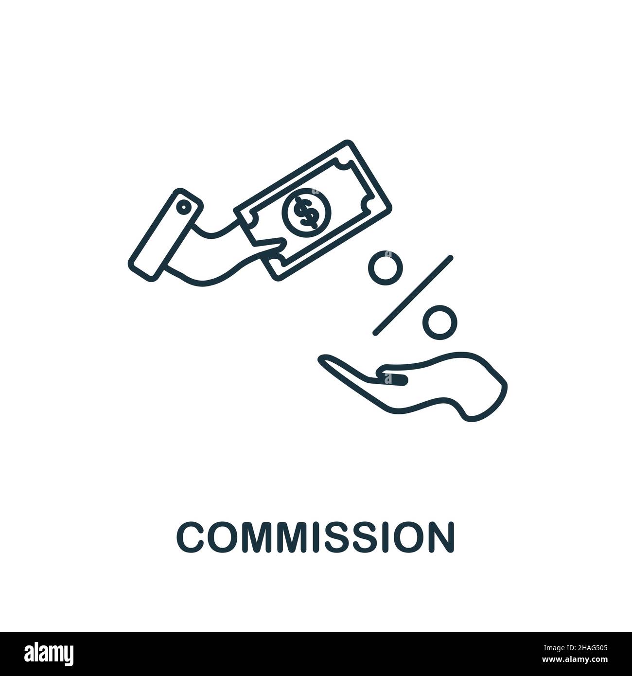 Commission icon. Line element from affiliate marketing collection ...