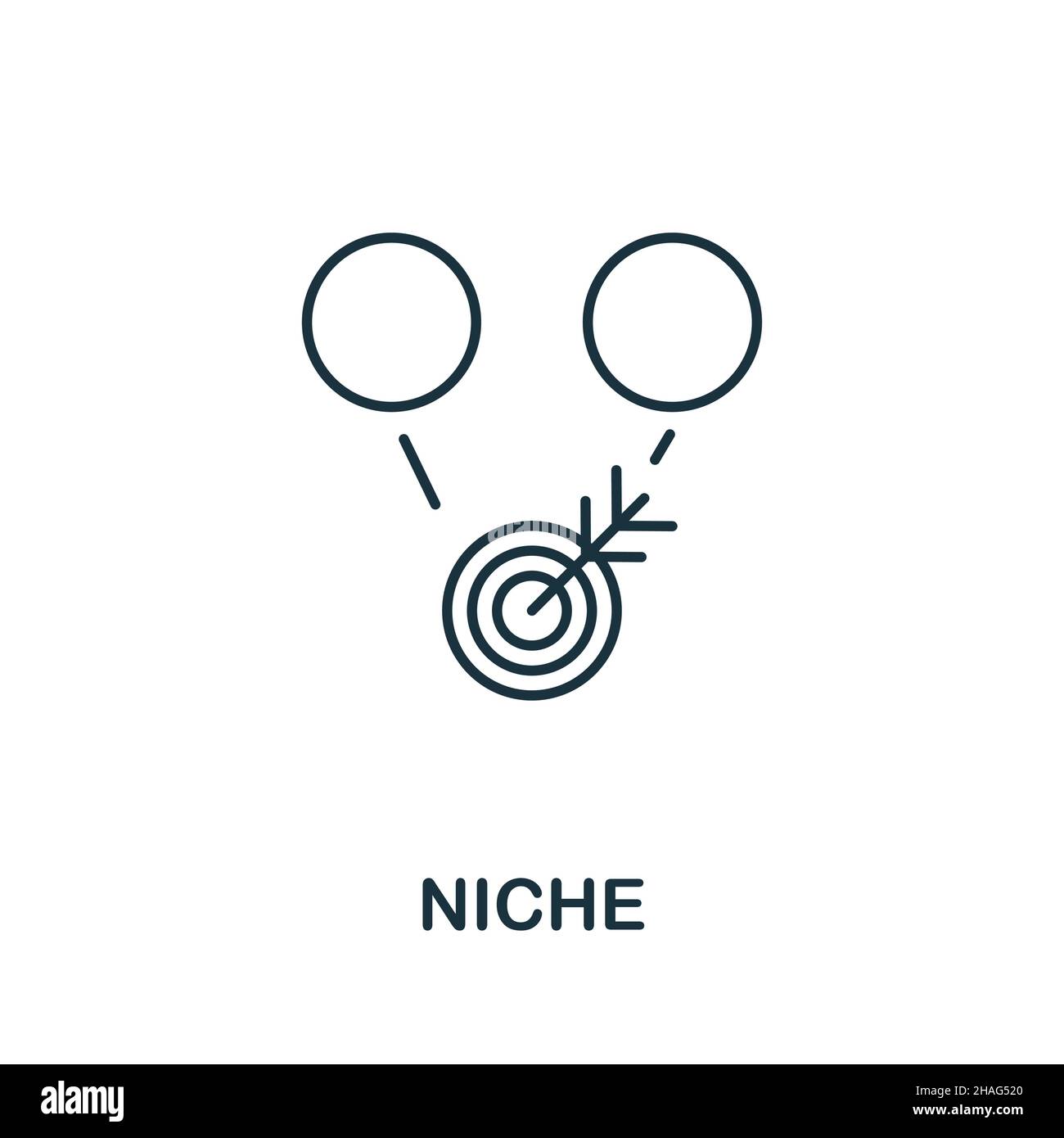 Niche icon. Line element from affiliate marketing collection. Linear ...