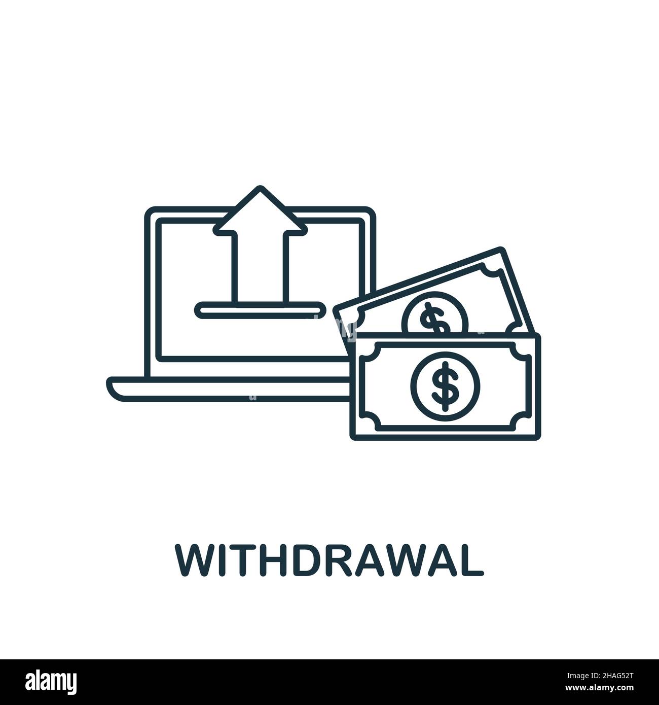 Withdrawal icon. Line element from affiliate marketing collection ...