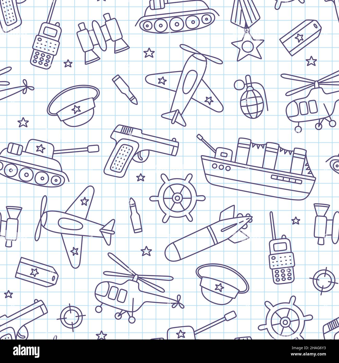 Victory day 9 may seamless pattern. Hand drawn background for Defender ...