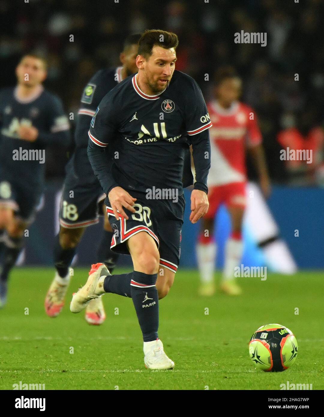 Lionel Messi of PSG during the Ligue 1 Uber Eats match between Paris ...