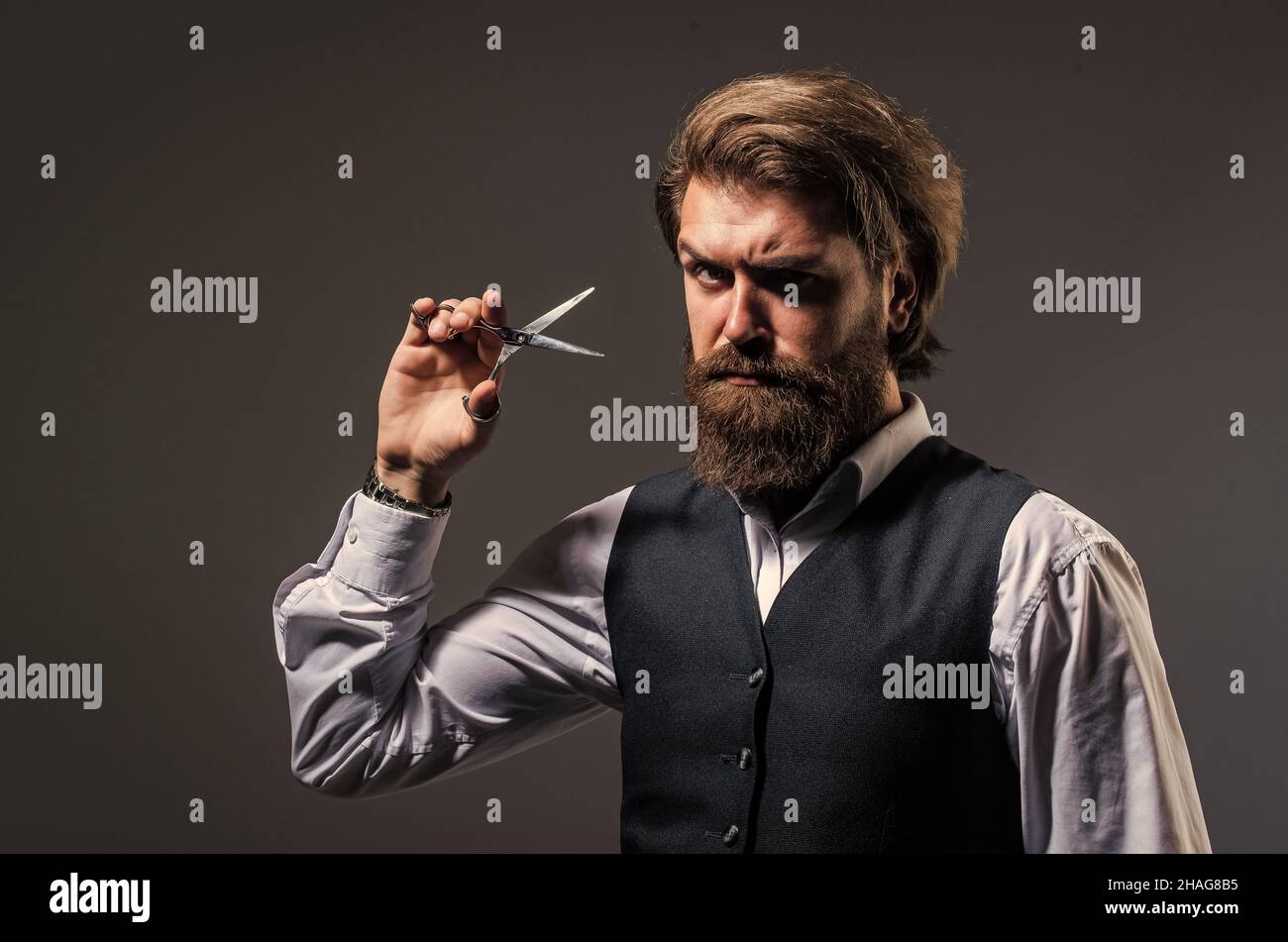 Man hairdresser barbershop stylist well groomed appearance, stunning ...