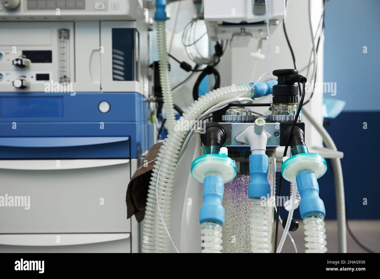 Medical Oxygen Concentrator is ready to use front of the emergency room ...