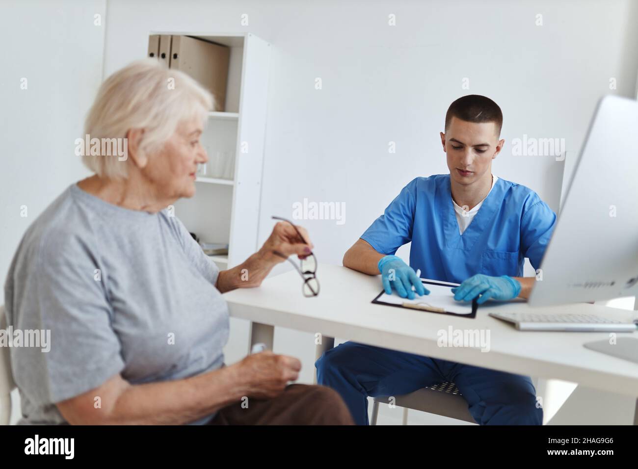 patient at the doctor's appointment Hospital visit Stock Photo - Alamy