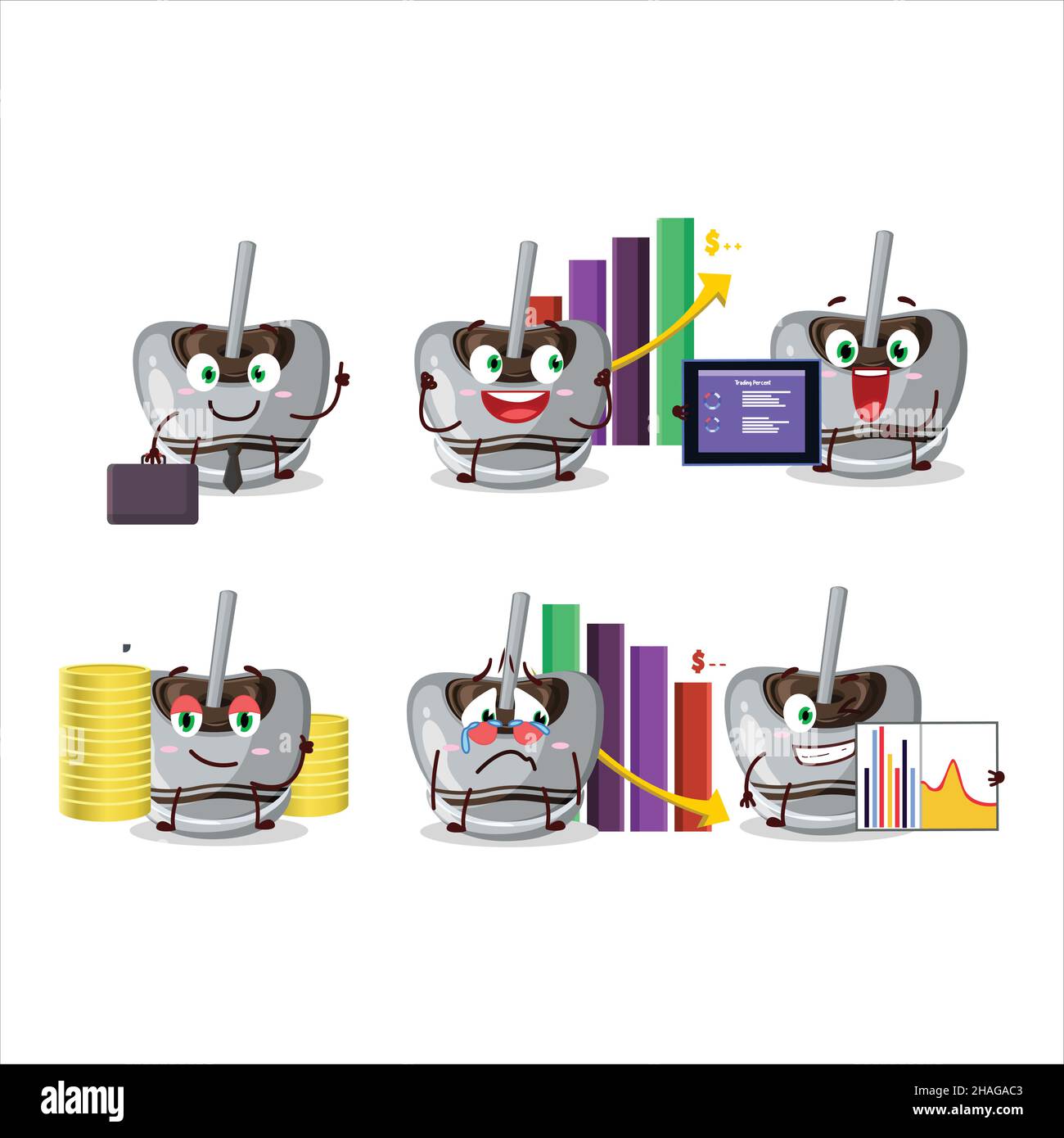 White sugar candy character designs as a trader investment mascot ...