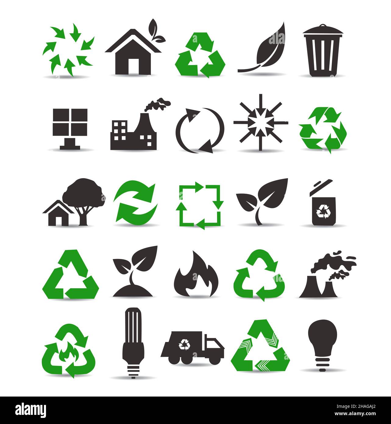 Vector set of environmental / recycling icons Stock Vector Image & Art ...