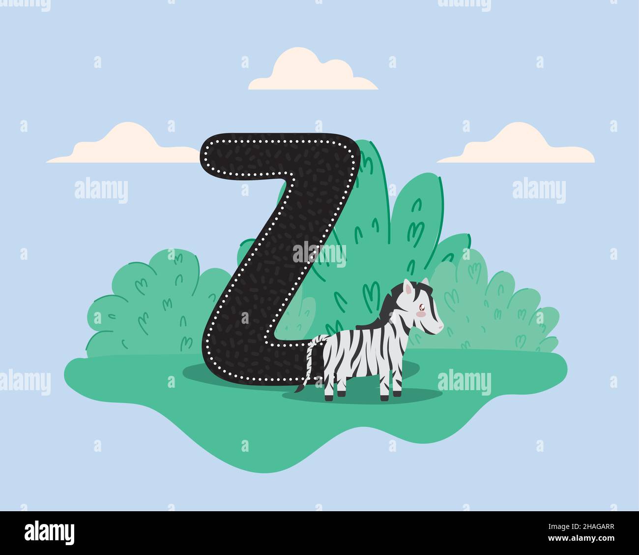 zebra and letter Z card Stock Vector Image & Art - Alamy