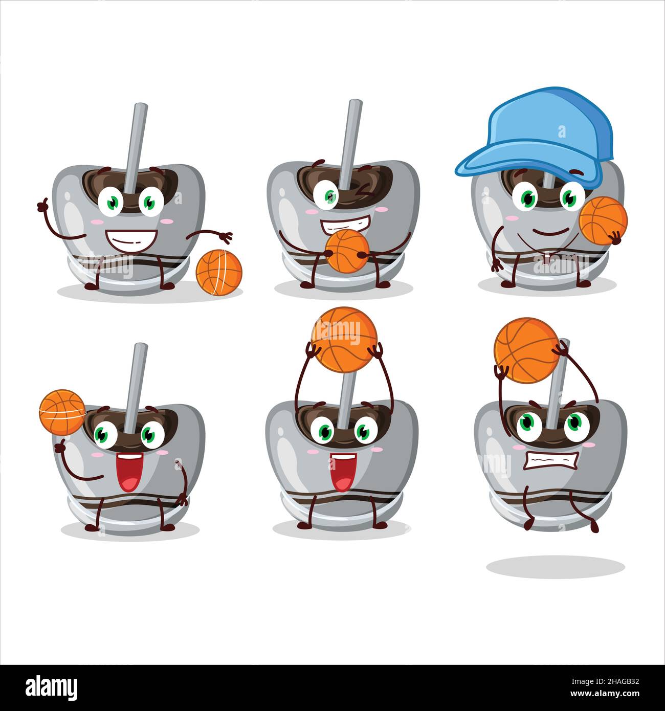 Talented white sugar candy cartoon character as a basketball athlete ...