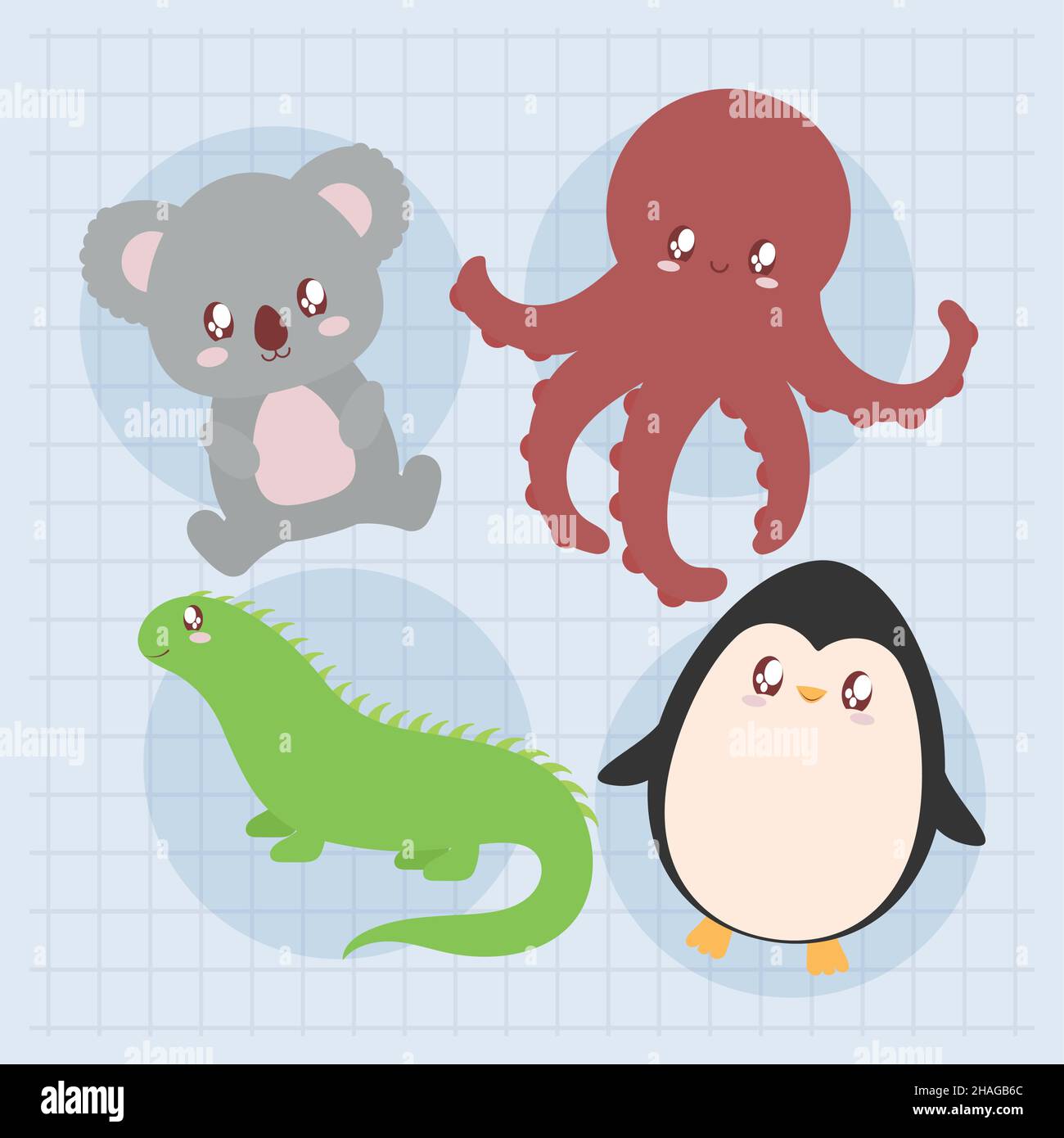 four baby animals Stock Vector Image & Art - Alamy