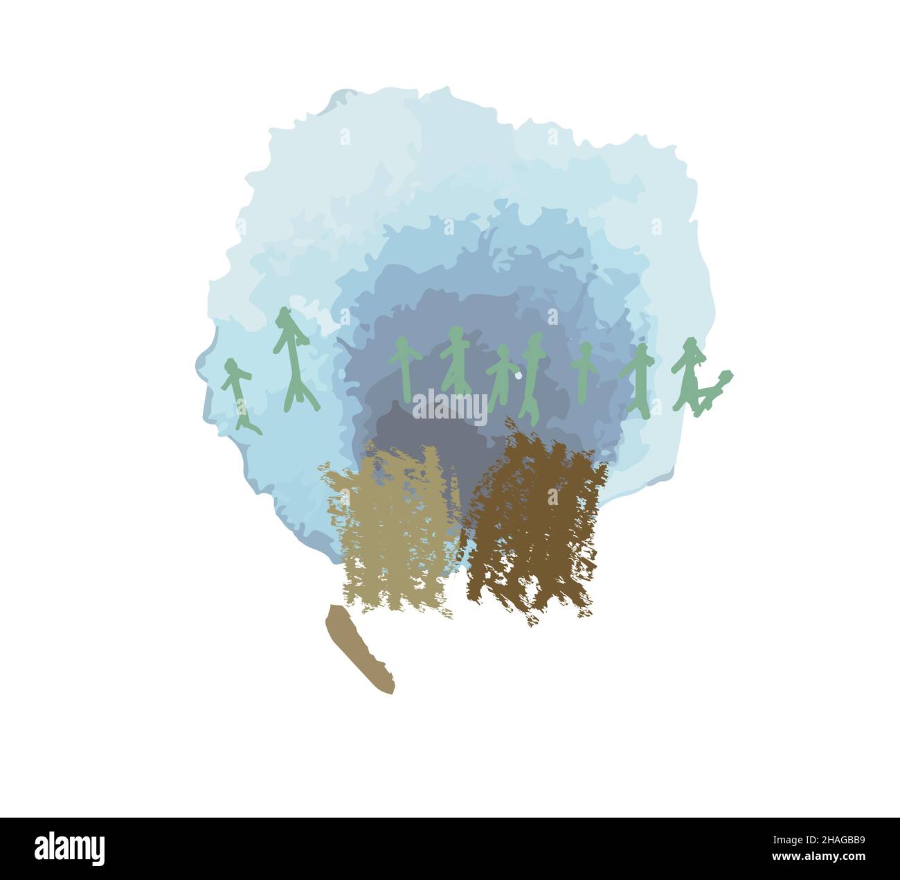 Clipart illustration environment population hi-res stock photography ...