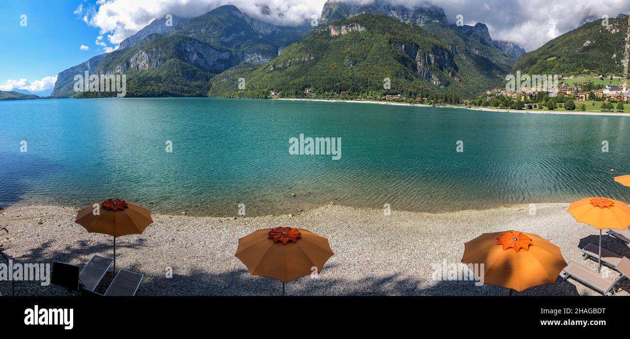 Lake Molveno - Italy Stock Photo - Alamy