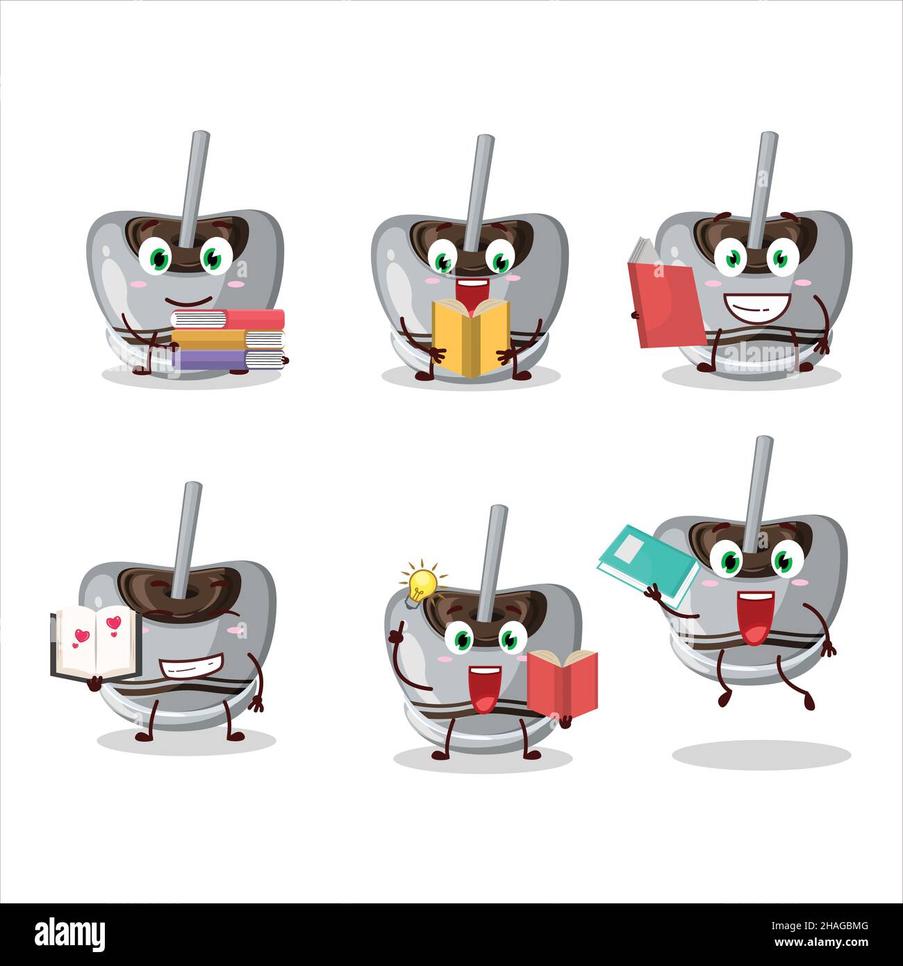 A picture of white sugar candy cartoon character concept reading an ...