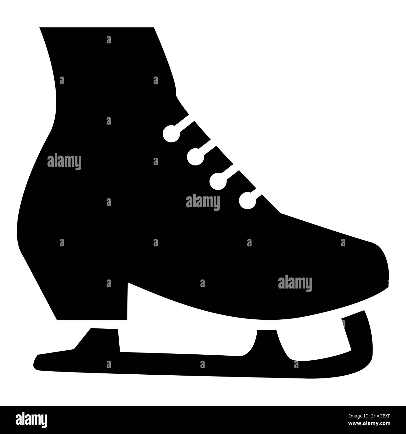 skating shoes icon on white background. skates symbol. ice figure skate ...