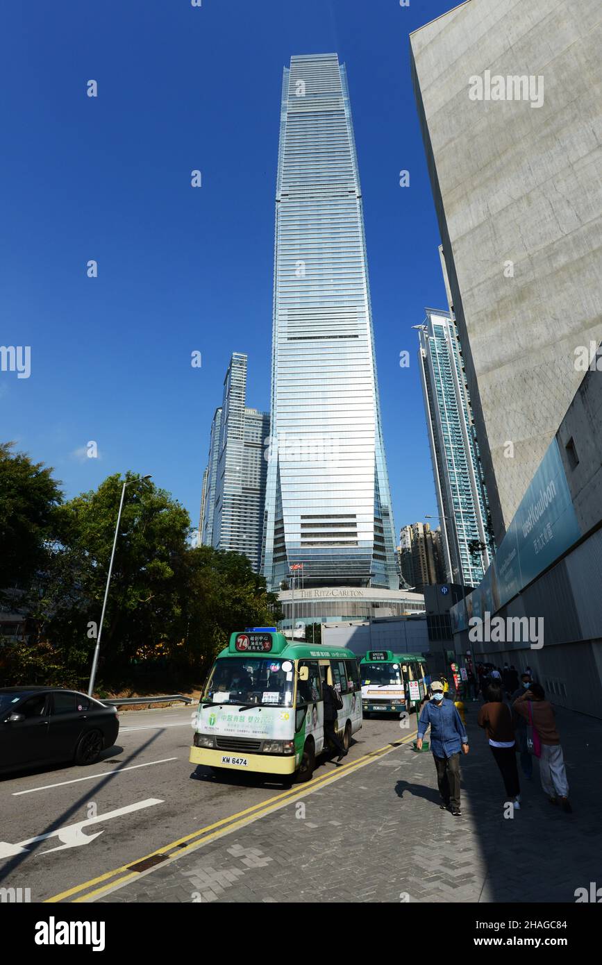 The iconic ICC tower in West Kowloon, Hong Kong Stock Photo - Alamy