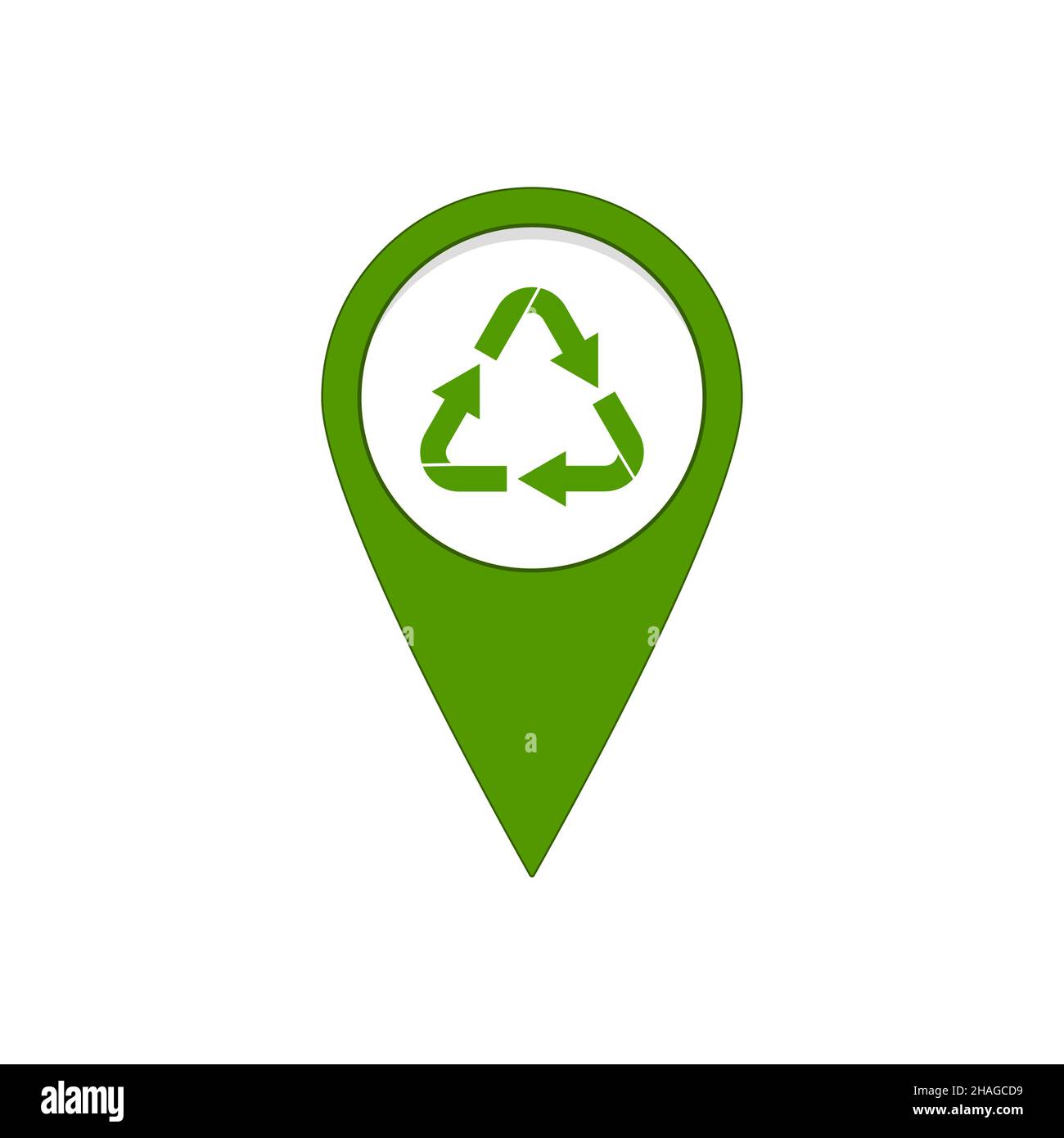 Recycle location pin isolated on white background Stock Vector Image ...