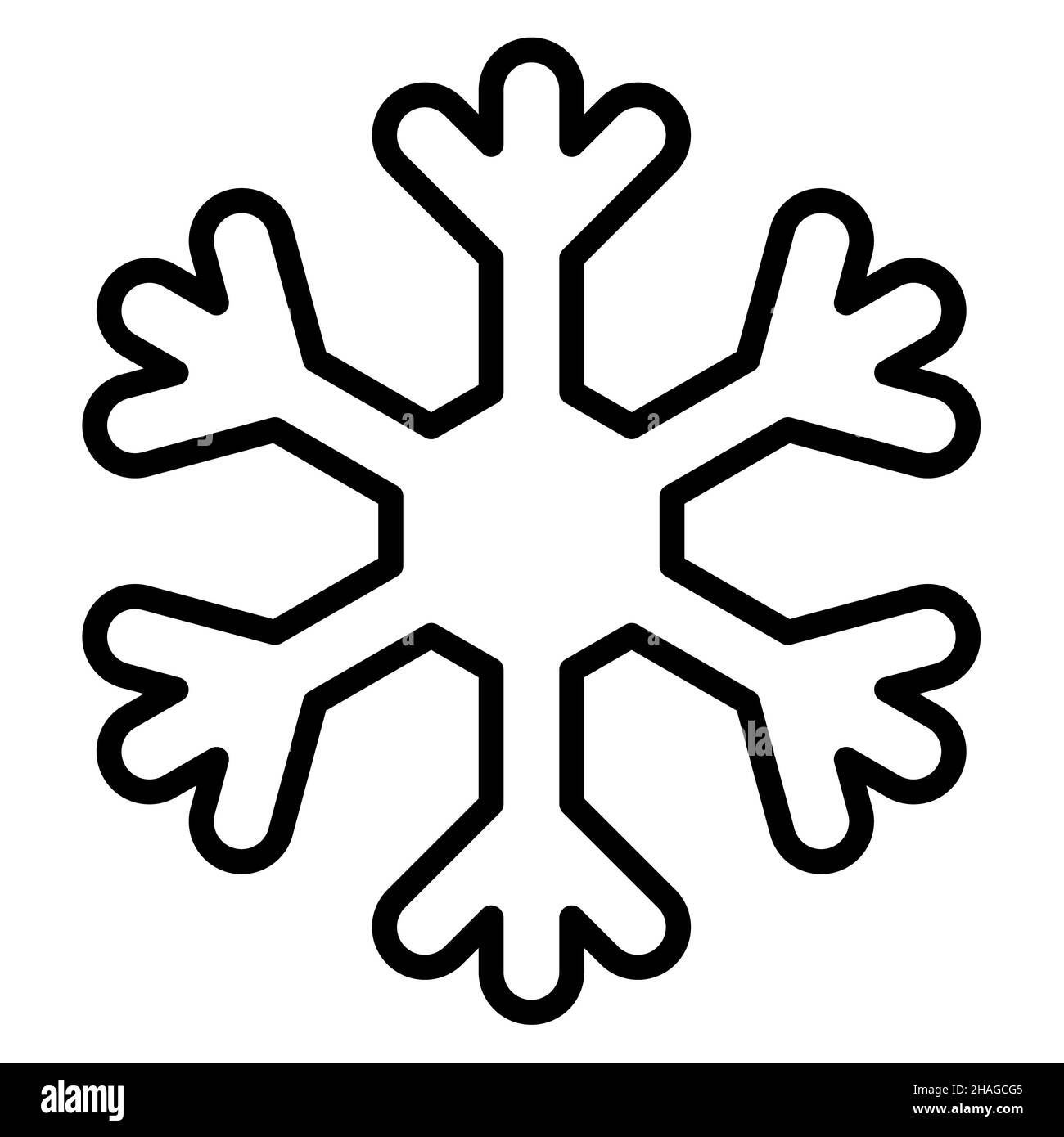 snow frost winter single isolated icon with outline style vector ...
