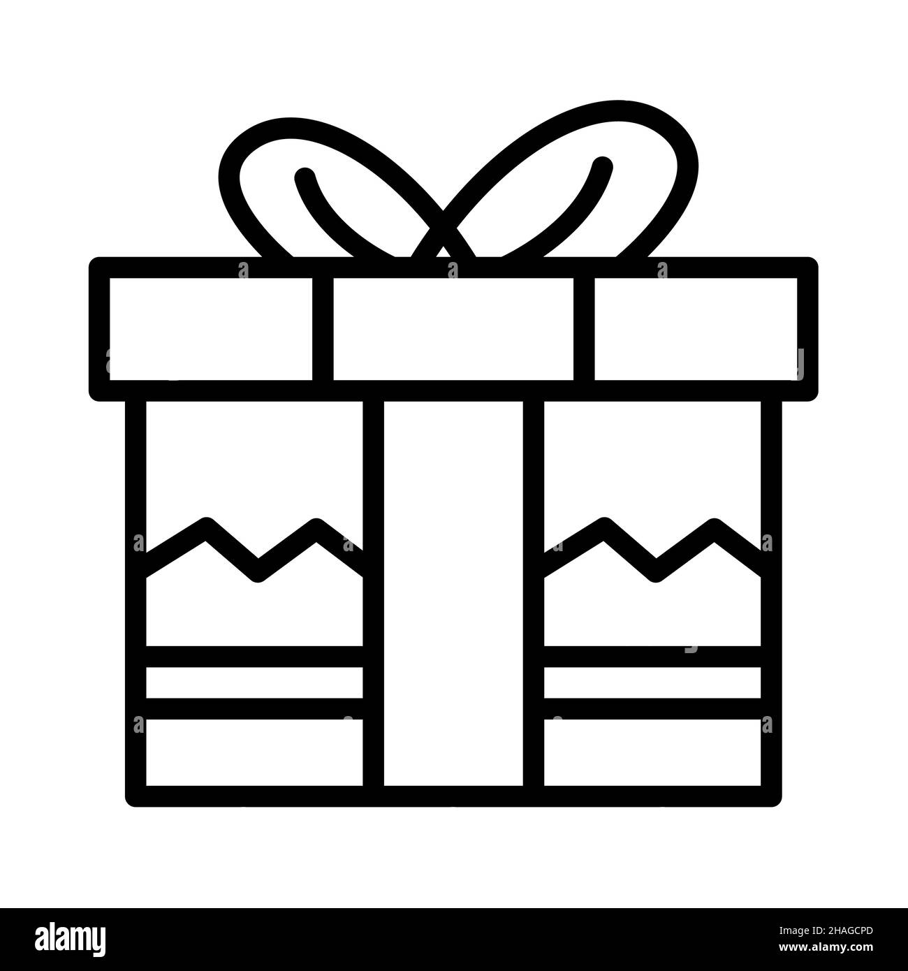 present gift prize box single isolated icon with outline style vector ...