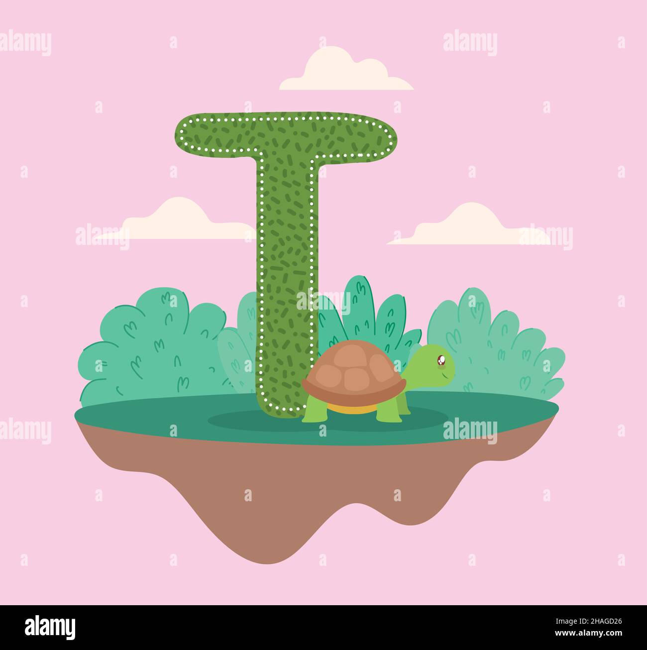 turtle and letter T card Stock Vector Image & Art - Alamy