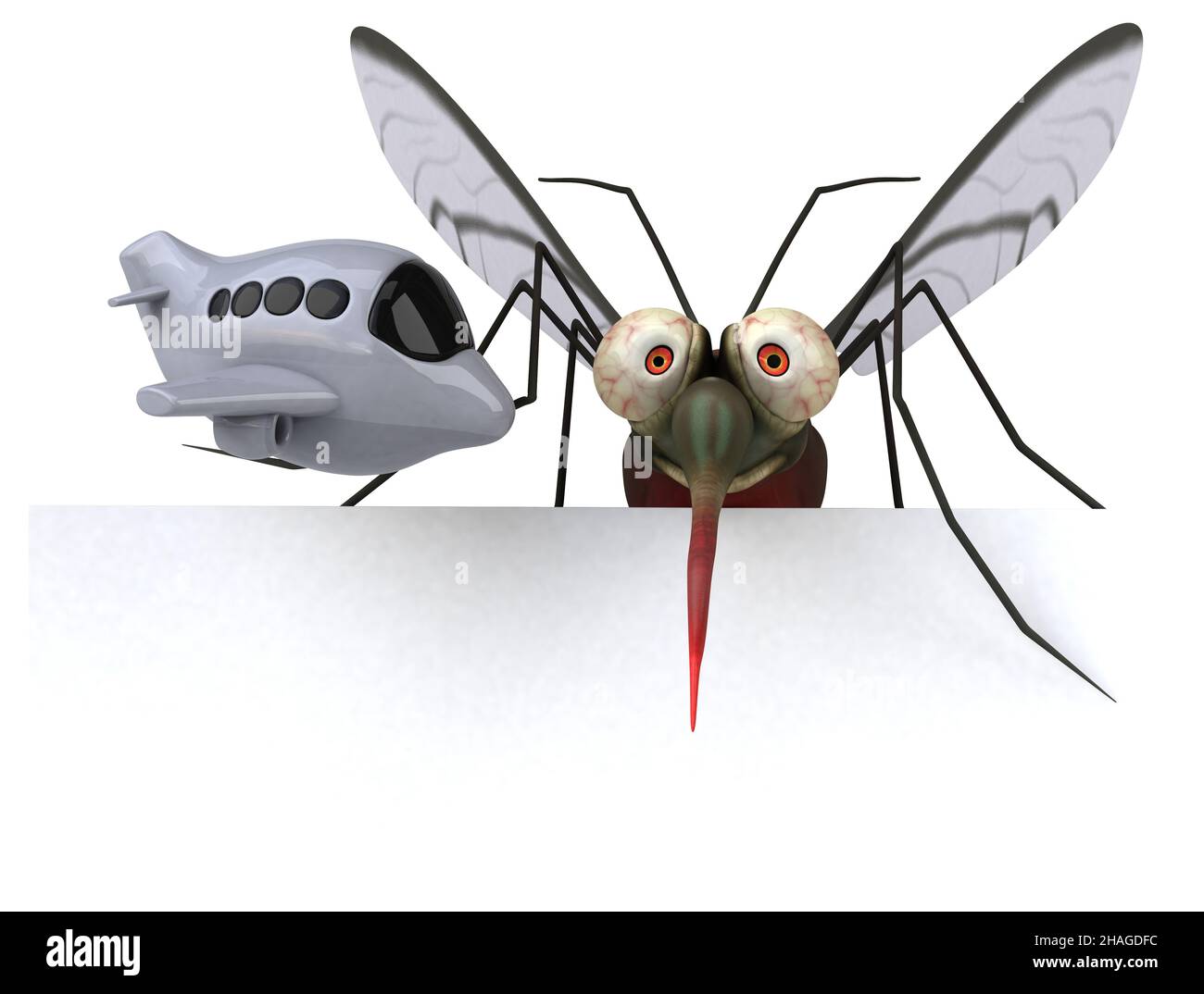 Mosquito - 3D Illustration Stock Photo - Alamy