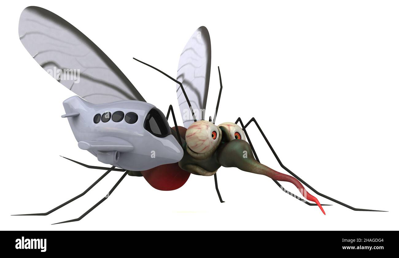 Mosquito - 3D Illustration Stock Photo - Alamy