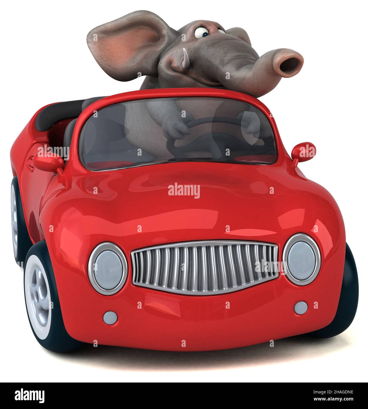 Fun elephant - 3D Illustration Stock Photo - Alamy