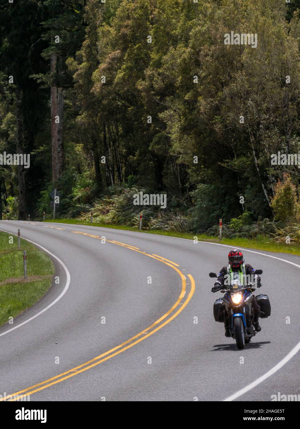 Motorcycle touring in the Waitaha Scenic reserve - South Island New ...