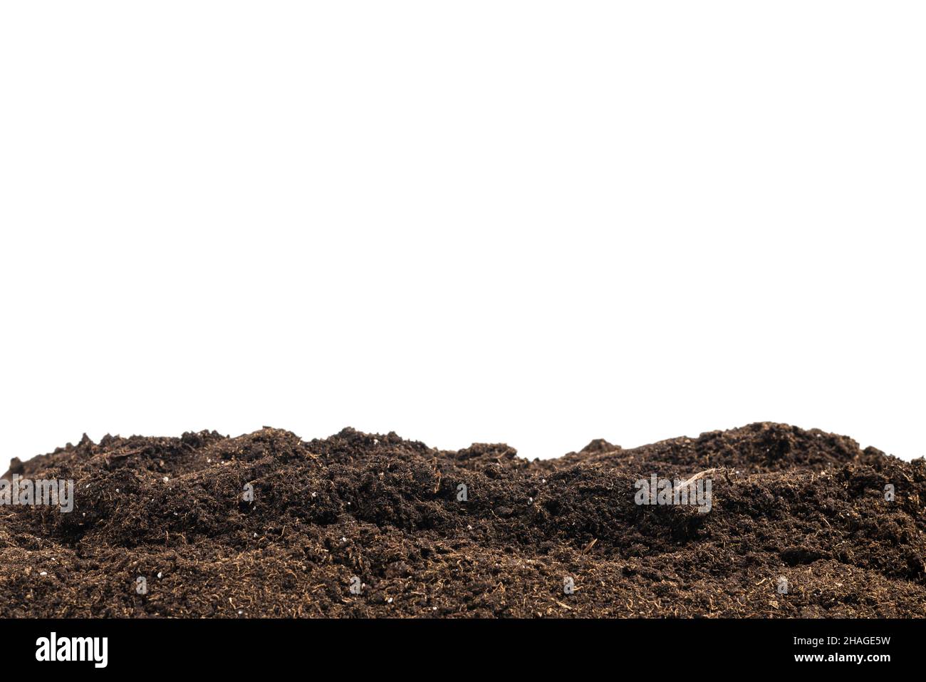Soil for plant isolated on white background. Soil pattern Stock Photo ...