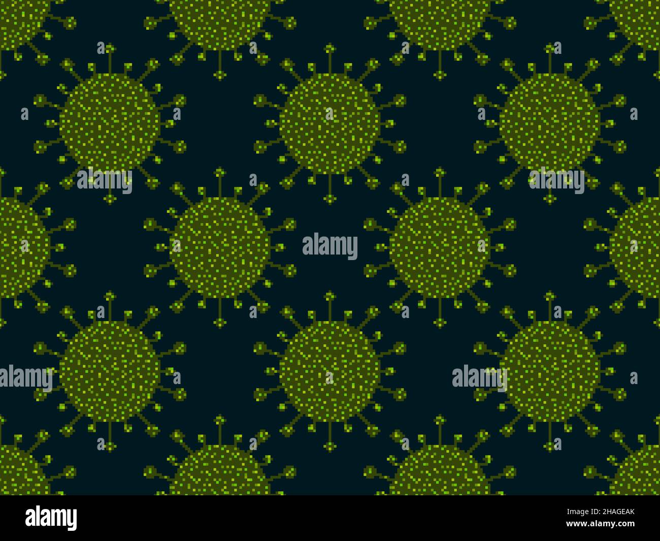 Virus seamless pattern pixel art. Coronavirus cells in the style of 8 ...