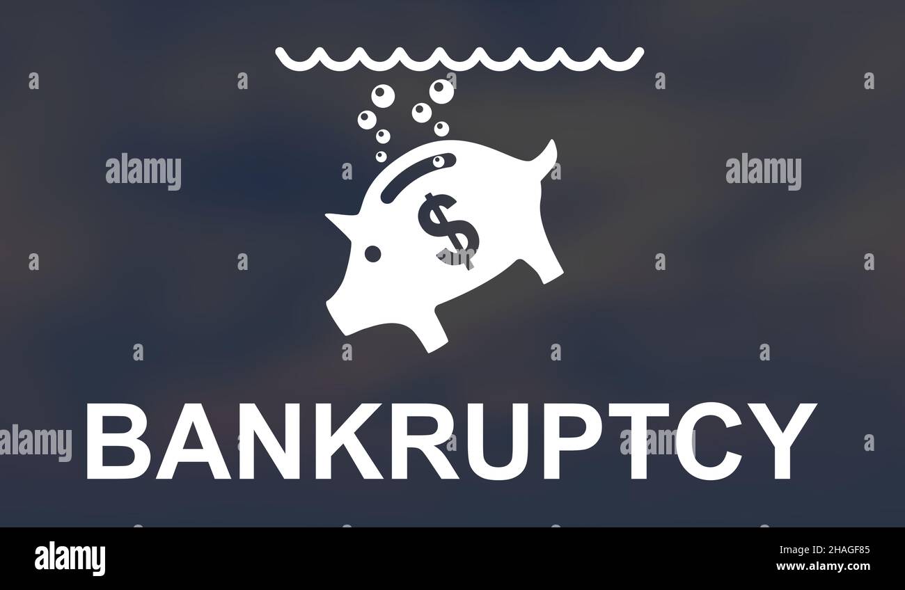 Illustration of a bankruptcy concept Stock Photo - Alamy