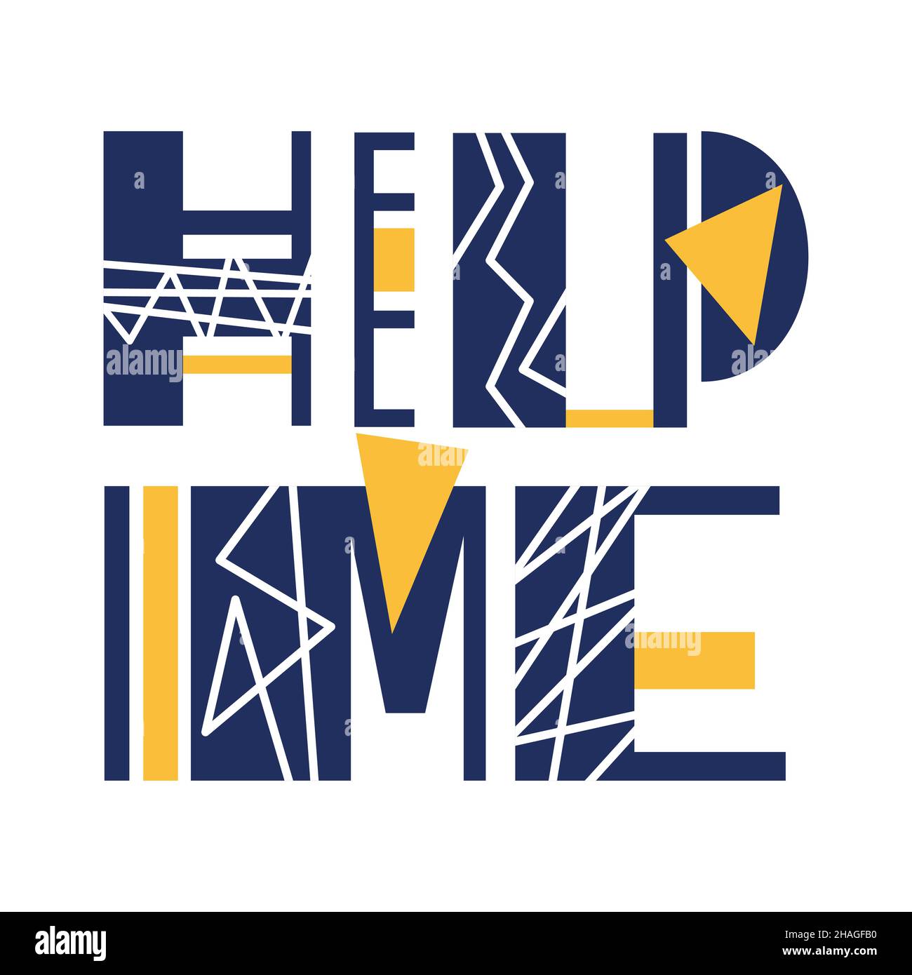 Modern lettering Help Me isolated on white Stock Vector Image & Art - Alamy