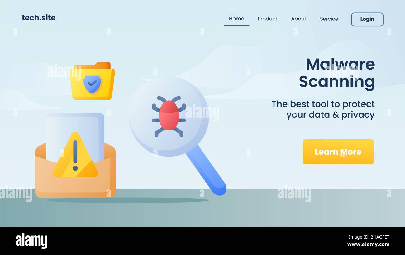 malware scanning internet security protection technology concept for ...