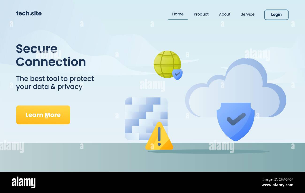 secure connection internet security protection technology concept for ...