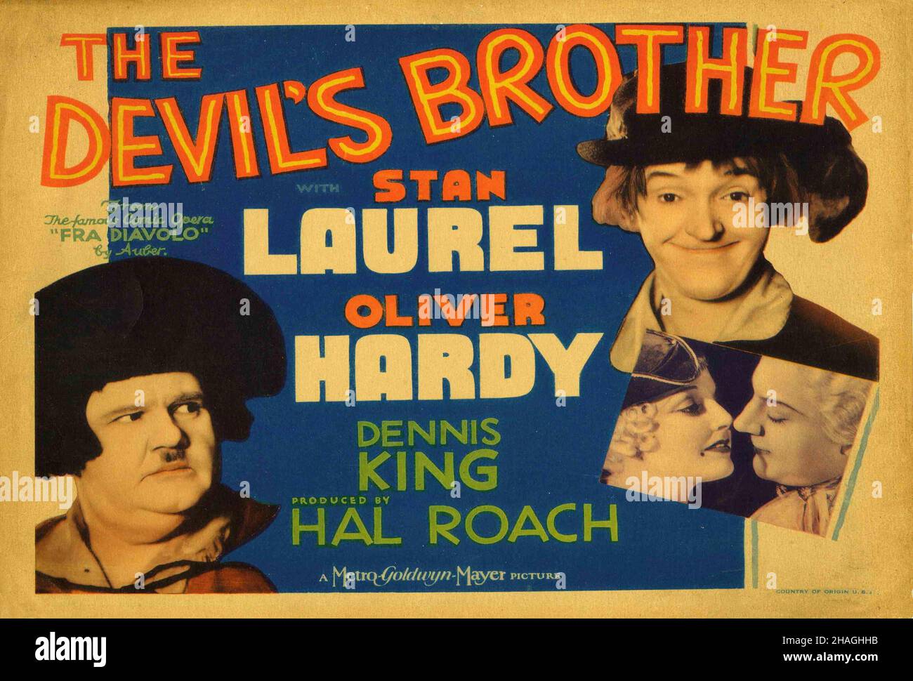 OLIVER HARDY and STAN LAUREL in THE DEVIL'S BROTHER (1933), directed by CHARLEY ROGERS and HAL ...