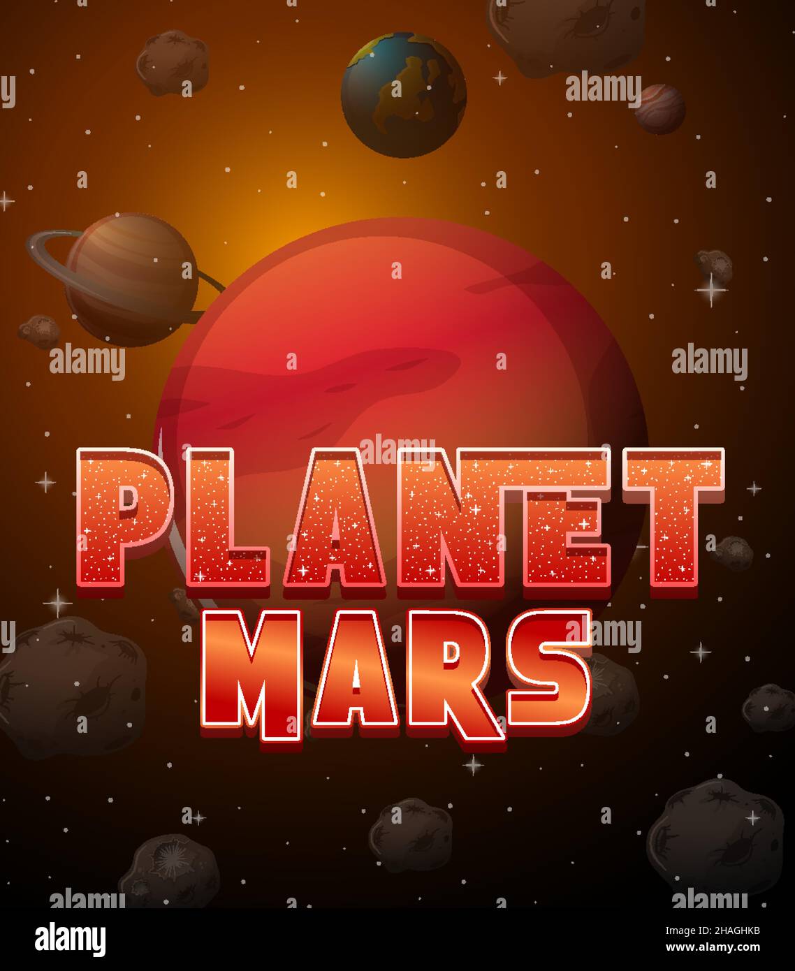 Poster design of Planet Mars illustration Stock Vector Image & Art - Alamy