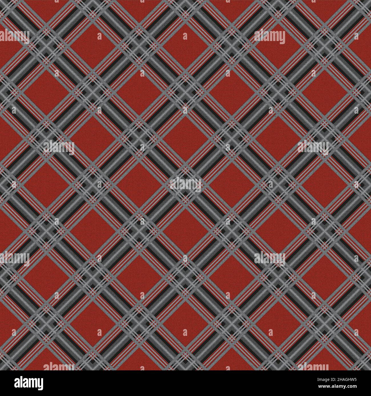 Fabric illustration with colorful tartan seamless pattern. Textured ...