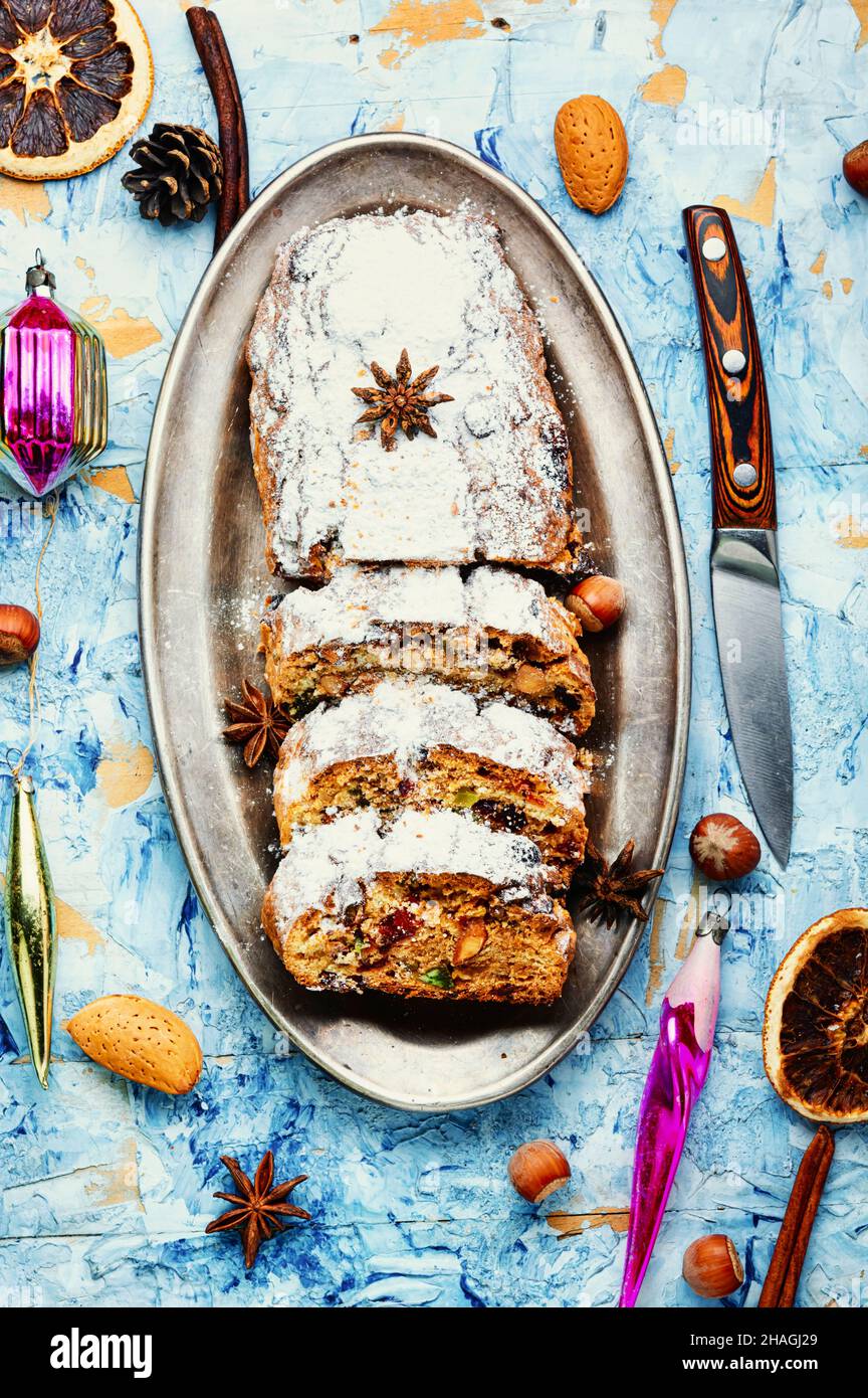 Stollen is a traditional German Christmas pastry. Christmas pastry ...