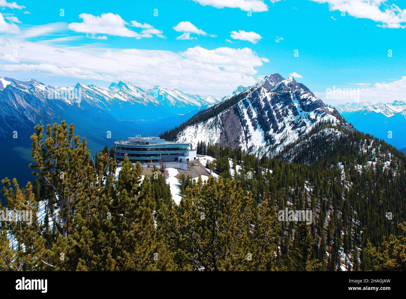 Beautiful scenery of Banff National Park in Alberta, Canada under a ...