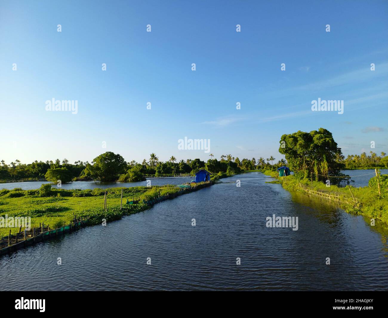Backwater of Kerala-Gods own country Stock Photo - Alamy
