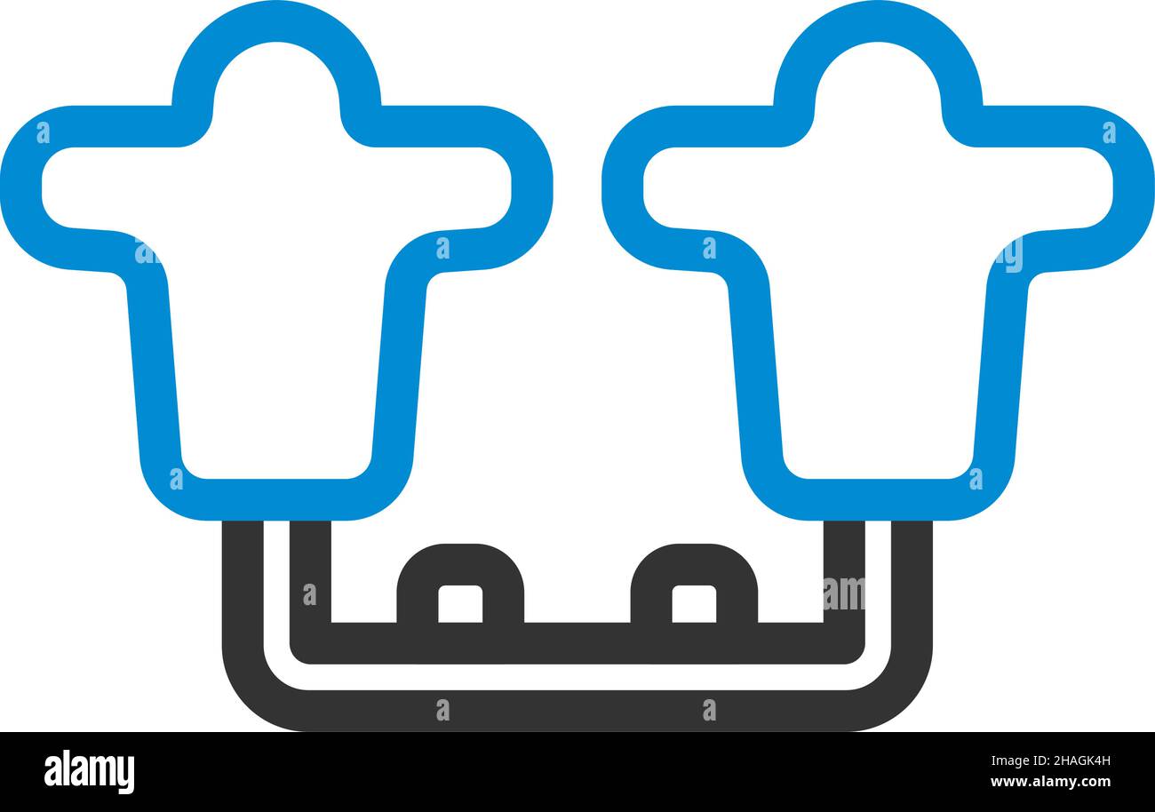 American Football Tackling Sled Icon. Editable Bold Outline With Color ...