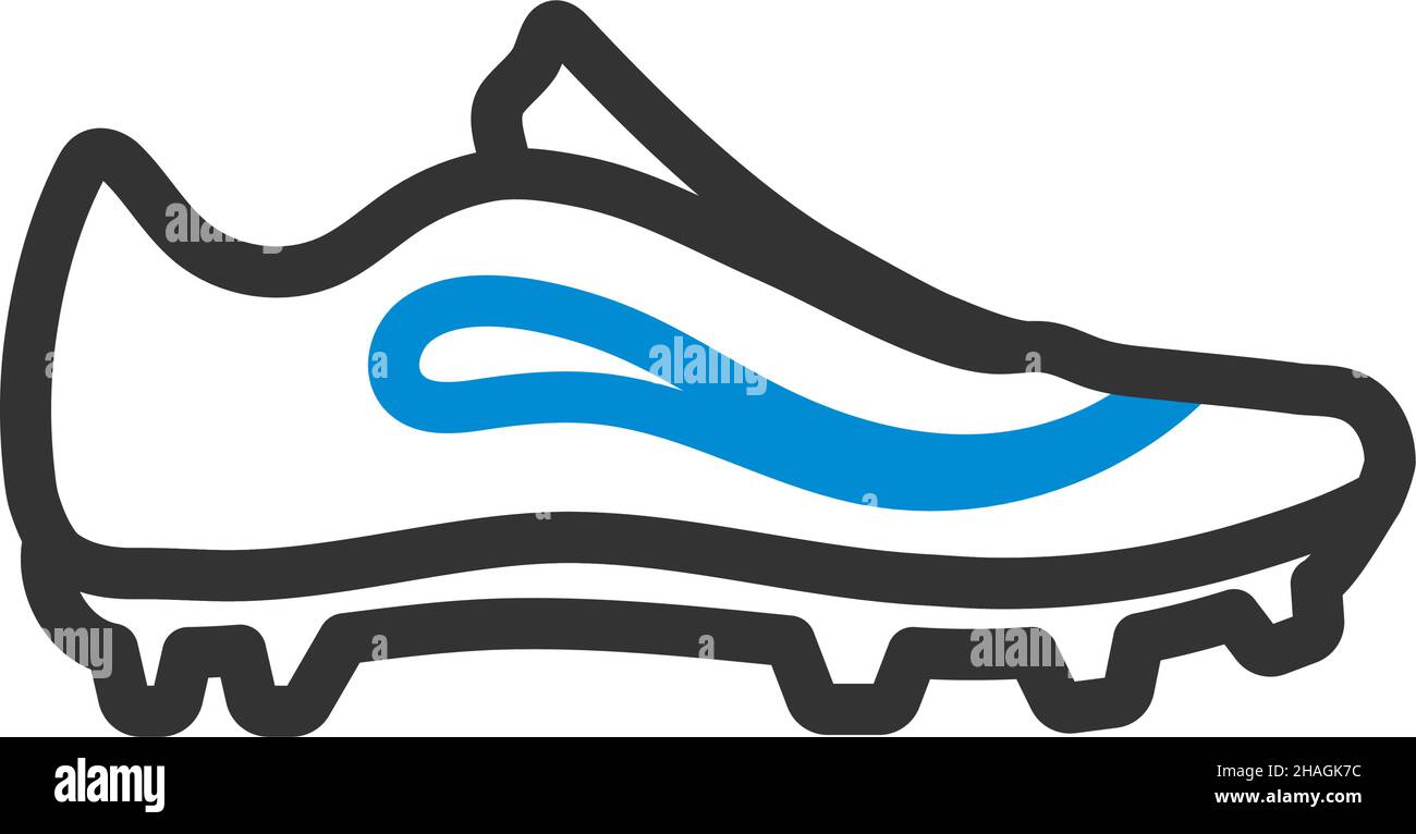 American Football Boot Icon. Editable Bold Outline With Color Fill ...