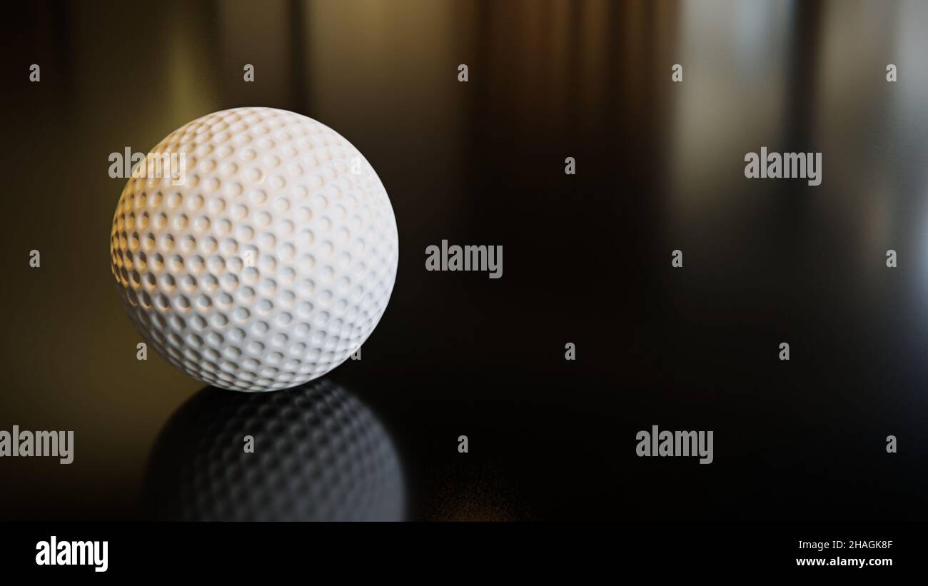golf ball on table with empty background space Stock Photo - Alamy