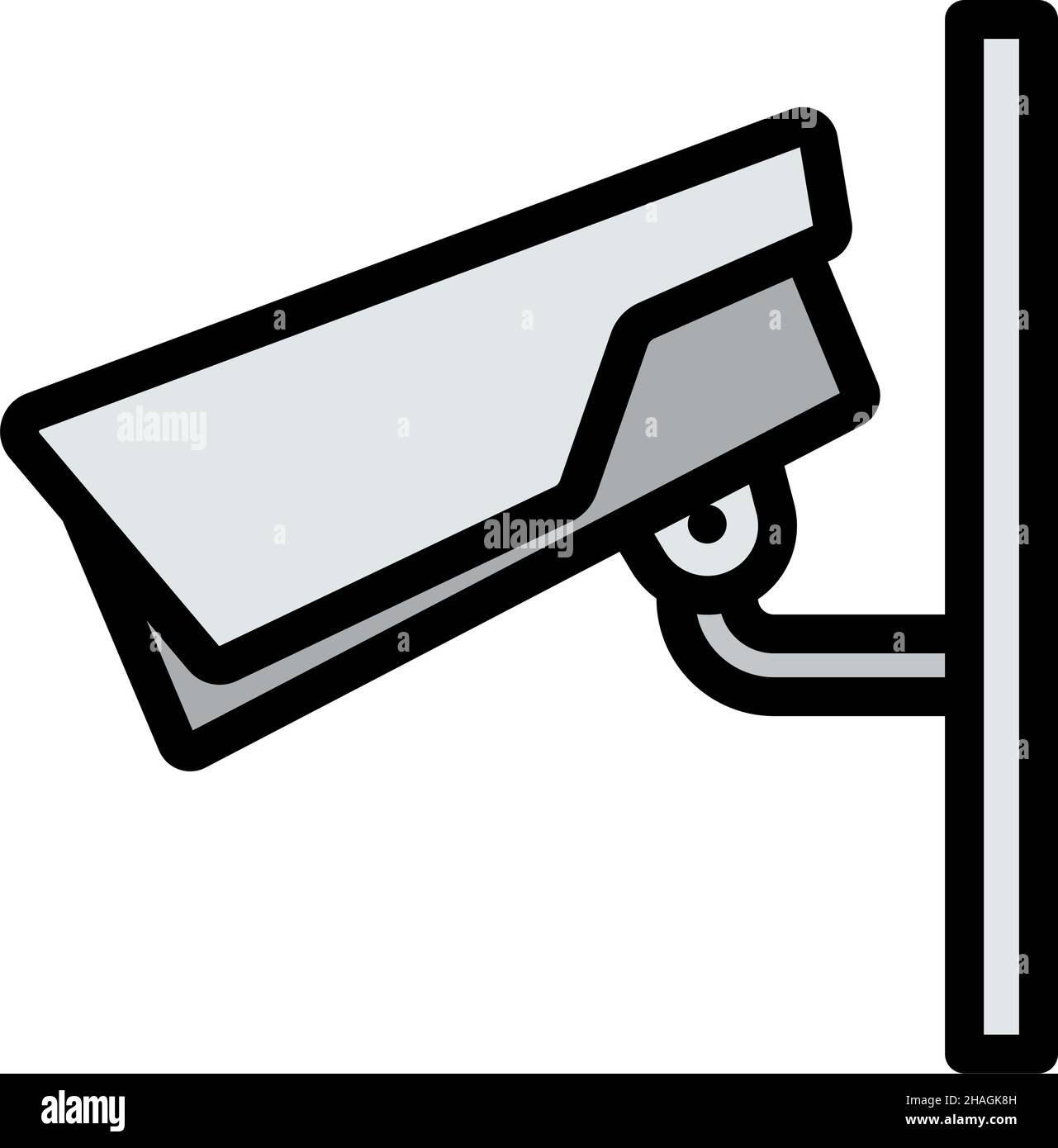 Security Camera Icon. Editable Bold Outline With Color Fill Design ...