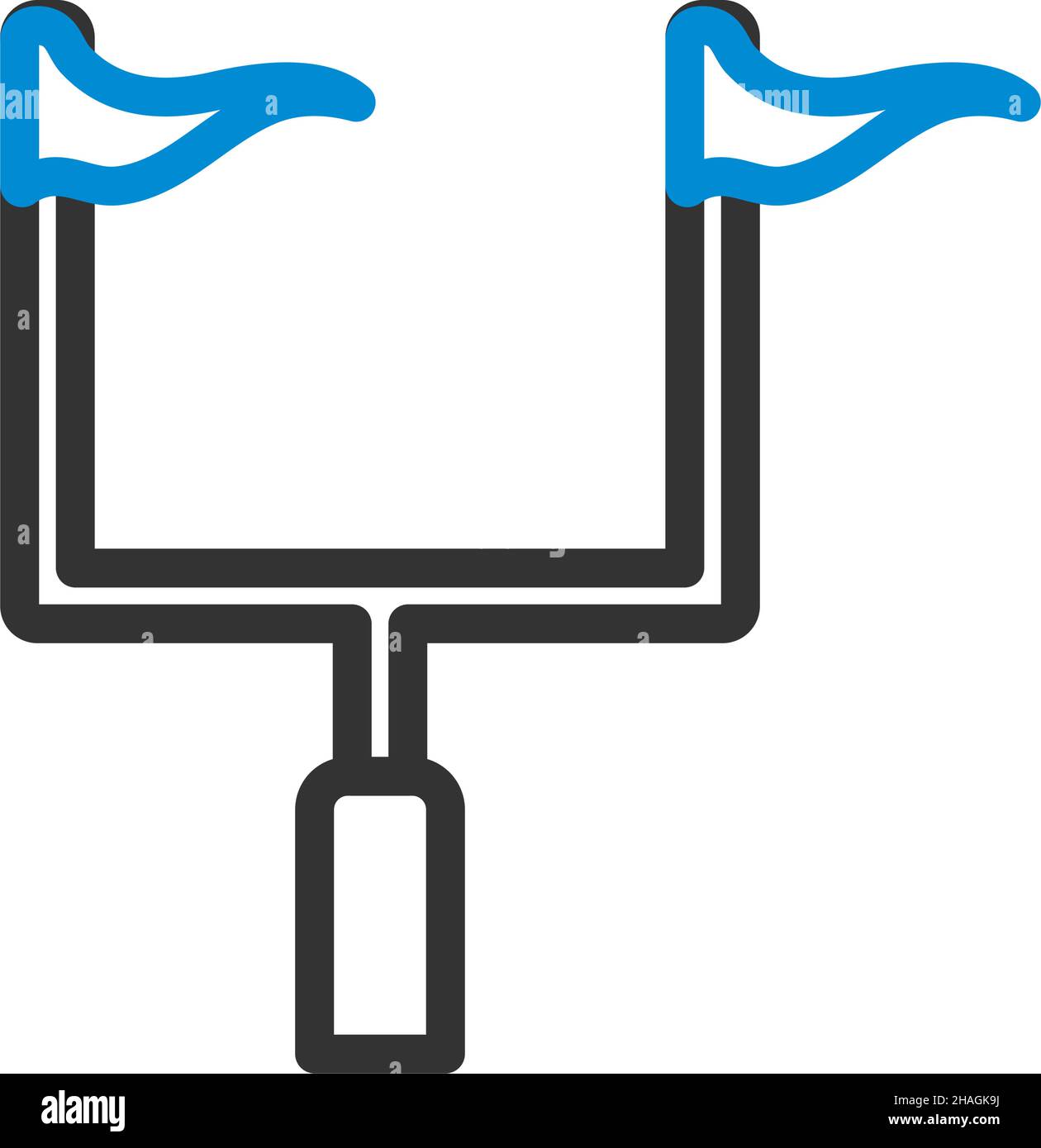 American Football Goal Post Icon. Editable Bold Outline With Color Fill ...
