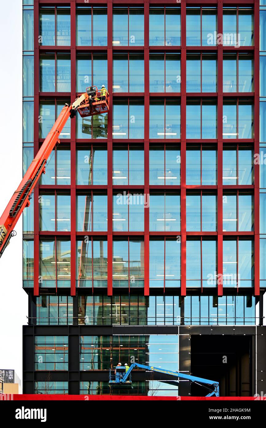 The Lumen building St James Boulevard Newcastle with finishing off ...