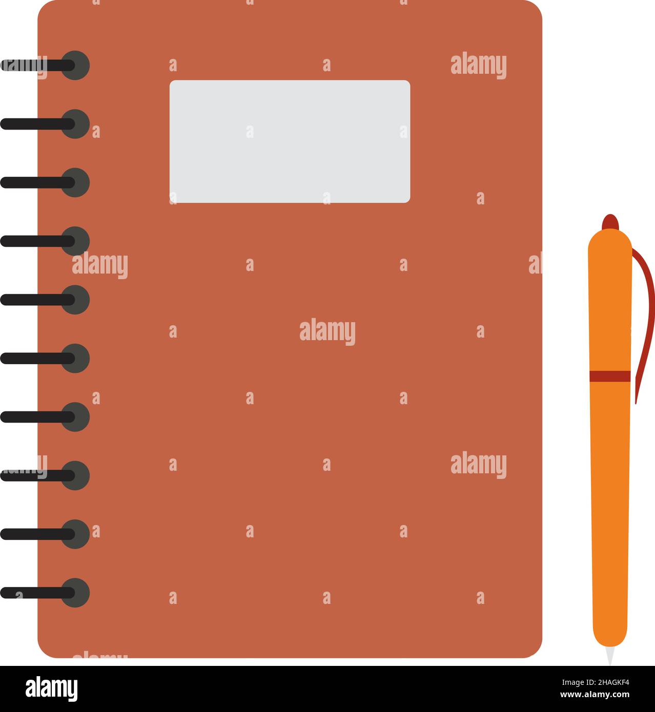 Icon Of Exercise Book. Flat Color Design. Vector Illustration Stock ...