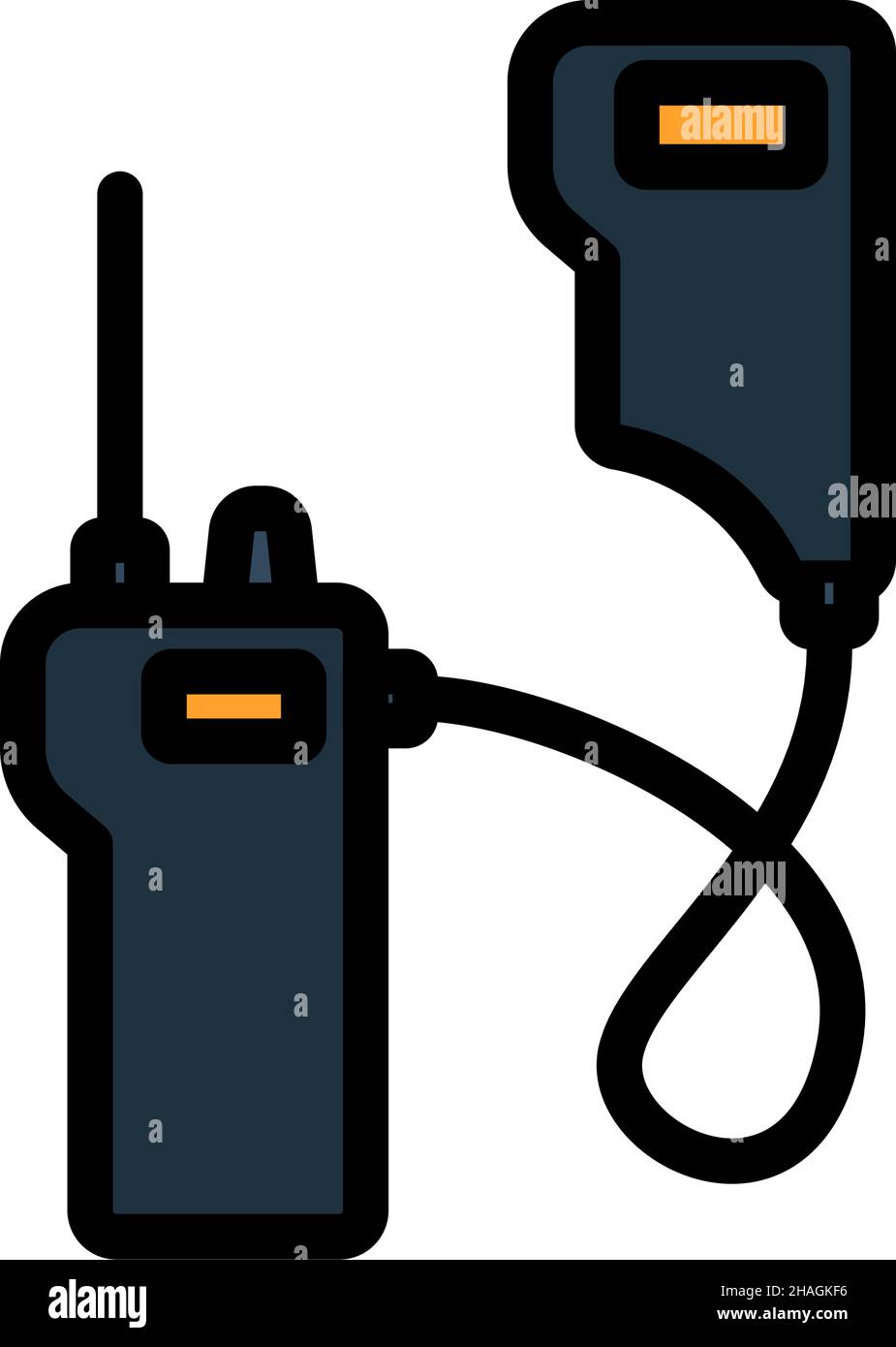 Police Radio Icon. Editable Bold Outline With Color Fill Design. Vector ...