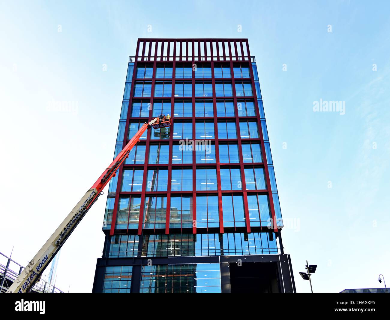 The Lumen building glass vestibule at St James Boulevard Newcastle with ...