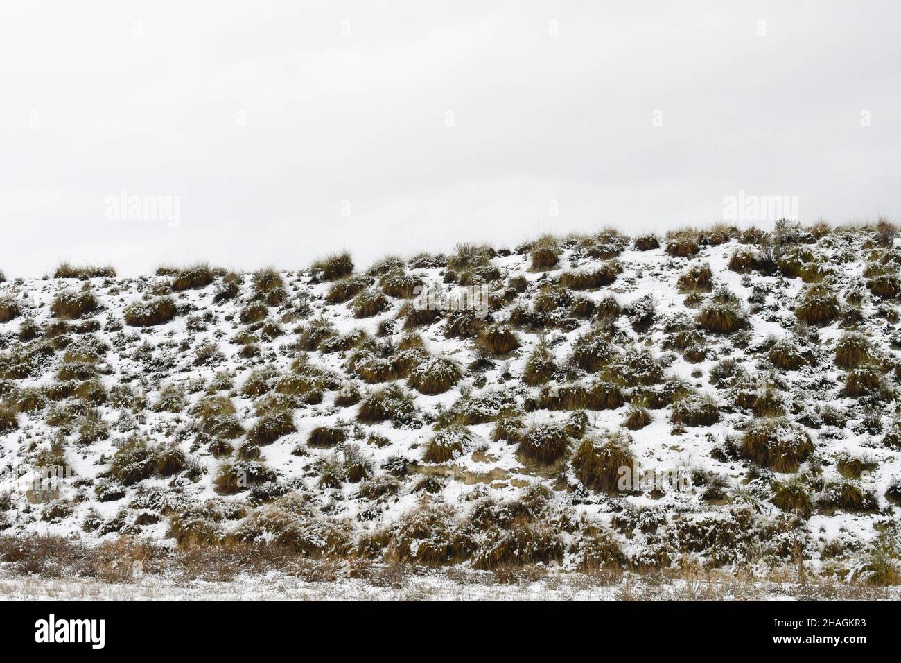 Snowy steppe fields in Granada Stock Photo - Alamy